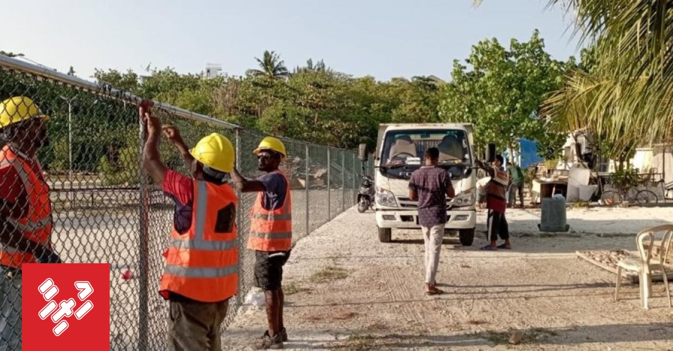 Bridge project ah vilimale in dhin bimugai city council in fence ...
